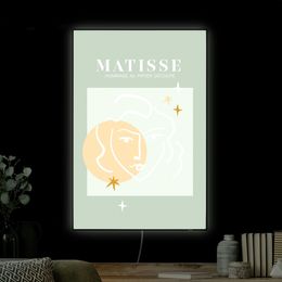LED-Wechselbild Matisse Interpretation - Gesicht und Sterne