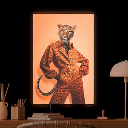 LED-Wechselbild Modischer Leopard