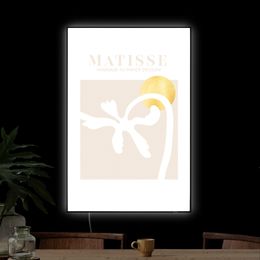 LED-Wechselbild Matisse Interpretation - Palme und Sonne