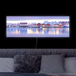 LED-Wechselbild Reine in Norwegen