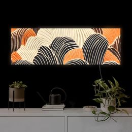 LED-Wechselbild Japanische Wellen Illustration