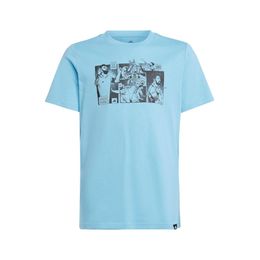 adidas Performance Funktionsshirt Jungen Größe 140 blau / grau