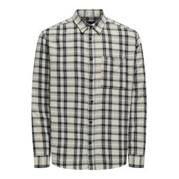 Only & Sons Only & Sons Button Up Shirt 'LESTER' male Grey size XXL