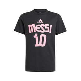adidas Performance Funktionsshirt 'Messi Name And Number' Jungen Größe 176 hellbeige / altrosa / schwarz