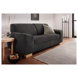2-Sitzer DOMO collection "Incanto, kubisch und zeitlos, komfortabel, flache Armlehnen", braun (espresso), B:200cm H:81cm T:89cm, Sofas