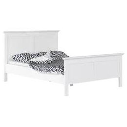 Bett Home Affaire "Paris Bettgestell, Doppelbett", weiß, B:168cm L:210,8cm, Betten, mit Kassetten-Optik an Kopf- und Fußteil