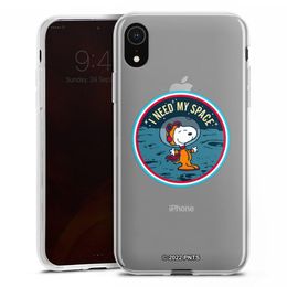 DeinDesign iPhone Xr Handy Silikon H&uuml;lle Case transparent Handyh&uuml;lle Peanuts Weltall Snoopy Silikon Case