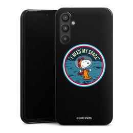 DeinDesign Galaxy A34 5G Handy Silikon H&uuml;lle Case schwarz Handyh&uuml;lle Peanuts Weltall Snoopy