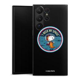 DeinDesign Galaxy S23 Ultra Handy Silikon H&uuml;lle Case schwarz Handyh&uuml;lle Peanuts Weltall Snoopy
