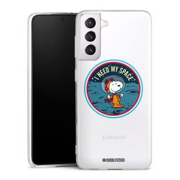 DeinDesign Galaxy S21 5G Handy Silikon H&uuml;lle Case transparent Handyh&uuml;lle Peanuts Weltall Snoopy Silikon Case