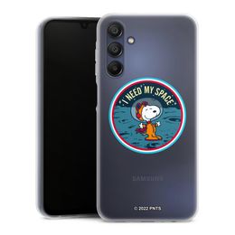 DeinDesign Galaxy A15 5G Handy Silikon H&uuml;lle Case transparent Handyh&uuml;lle Peanuts Weltall Snoopy Silikon Case