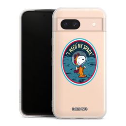 DeinDesign Google Pixel 8a Handy Silikon H&uuml;lle Case transparent Handyh&uuml;lle Peanuts Weltall Snoopy Silikon Case