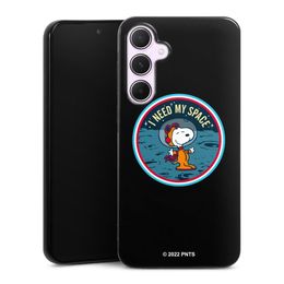 DeinDesign Galaxy A55 5G Handy Silikon H&uuml;lle Case schwarz Handyh&uuml;lle Peanuts Weltall Snoopy