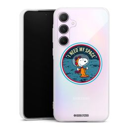 DeinDesign Galaxy A55 5G Handy Silikon H&uuml;lle Case transparent Handyh&uuml;lle Peanuts Weltall Snoopy Silikon Case