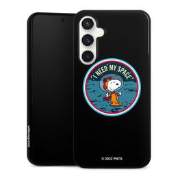 DeinDesign Galaxy S23 FE Handy Silikon H&uuml;lle Case schwarz Handyh&uuml;lle Peanuts Weltall Snoopy