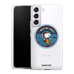 DeinDesign Galaxy S22 Handy Silikon H&uuml;lle Case transparent Handyh&uuml;lle Peanuts Weltall Snoopy Silikon Case