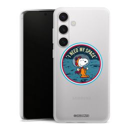 DeinDesign Galaxy S24+ Handy Silikon H&uuml;lle Case transparent Handyh&uuml;lle Peanuts Weltall Snoopy Silikon Case