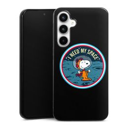 DeinDesign Galaxy A35 5G Handy Silikon H&uuml;lle Case schwarz Handyh&uuml;lle Peanuts Weltall Snoopy