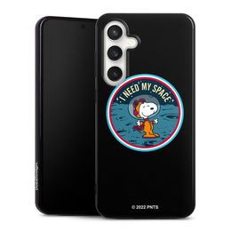 DeinDesign Galaxy S24 FE 5G Handy Silikon H&uuml;lle Case schwarz Handyh&uuml;lle Peanuts Weltall Snoopy