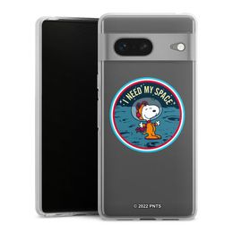 DeinDesign Google Pixel 7 Handy Silikon H&uuml;lle Case transparent Handyh&uuml;lle Peanuts Weltall Snoopy Silikon Case
