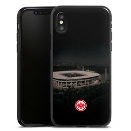 DeinDesign iPhone X Handy Silikon H&uuml;lle Case schwarz Handyh&uuml;lle Stadium Official Licensed Product Eintracht Frankfurt