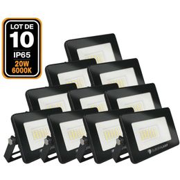 10 Fluter led 20W Ipad Kaltweiß 6500K Hohe Helligkeit.