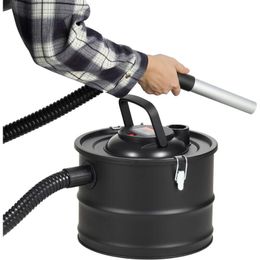 Mophorn Aschesauger, 15 l, 1200 W starke Saugleistung, Rückwärtsabsaugung, 16 Kpa max., 3 m Kabel, für Kamine, Pelletöfen, Holzöfen, Holzbrenner