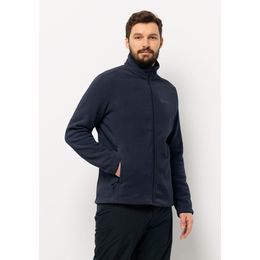 Fleecejacke Jack Wolfskin "WINTERSTEIN FZ M", Herren, Gr. L (52), blau (night, blau), Hauptmaterial: 100% Polyester (recycled); Futter: 100% Polyester (recycled), Jacken