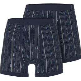 Herren Hose kurz marine-bedruckt, Größe 10