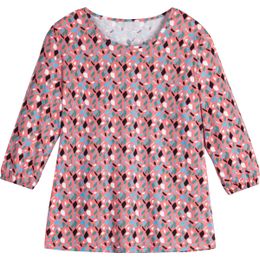 CR&Eacute;ATION L Damen 3/4-Arm-Shirt im Grafik-Dessin flamingo-salbei-bedruckt Gr&ouml;&szlig;e 44