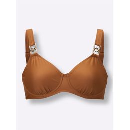 feel good Damen Bikini-Oberteil im Animal-Dessin, cognac, Gr&ouml;&szlig;e 38B