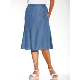 WITT Damen Jeansrock zum Reinschl&uuml;pfen, blue-bleached, Gr&ouml;&szlig;e 50