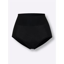 w&auml;schepur w&auml;schepur Damen Taillenslip mit Ripp-Einsatz, schwarz, Gr&ouml;&szlig;e 50