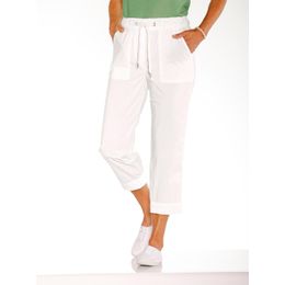WITT Damen 7/8-Hose mit Rundum-Dehnbund, gerafft, ecru, Gr&ouml;&szlig;e 46