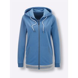 feel good Damen Jacke, mittelblau, Gr&ouml;&szlig;e 36/38
