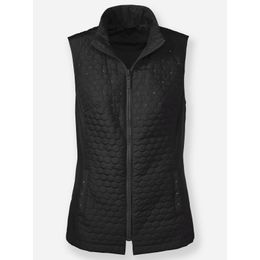 WITT Damen Steppweste mit Glitzersteinchen, schwarz, Gr&ouml;&szlig;e 44
