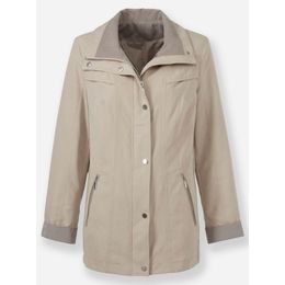 WITT Damen Microfaserjacke mit verdecktem Rei&szlig;verschluss, sesam, Gr&ouml;&szlig;e 40