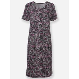 WITT Damen Jerseykleid im floralen Dessin, erika-ecru-bedruckt, Gr&ouml;&szlig;e 38