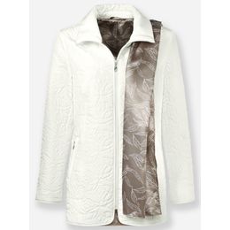 WITT Damen Steppjacke mit Schal, ecru, Gr&ouml;&szlig;e 50