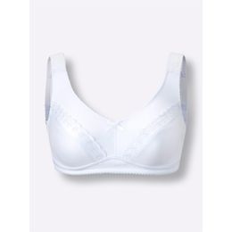 w&auml;schepur w&auml;schepur Damen Komfort-BH ohne B&uuml;gel mit Spitzen-Borte, wei&szlig;, Gr&ouml;&szlig;e 110D