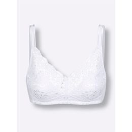 w&auml;schepur w&auml;schepur Damen BH ohne B&uuml;gel mit floraler Spitze, wei&szlig;, Gr&ouml;&szlig;e 85A