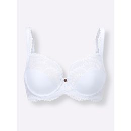w&auml;schepur w&auml;schepur Damen B&uuml;gel-BH mit elastischer Spitze, wei&szlig;, Gr&ouml;&szlig;e 85C