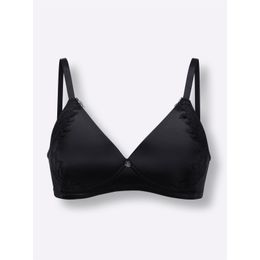 w&auml;schepur w&auml;schepur Damen Schalen-BH ohne B&uuml;gel mi dekorativer Spitze, schwarz, Gr&ouml;&szlig;e 100B