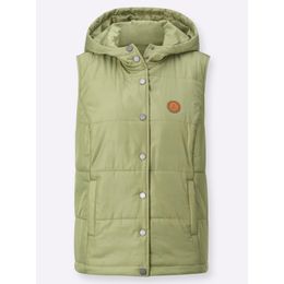 WITT Damen Steppweste mit Kapuze, papaya, Gr&ouml;&szlig;e 40