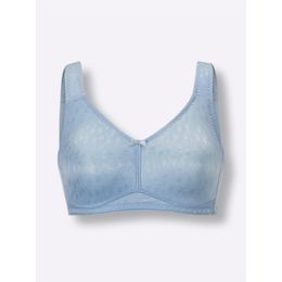 w&auml;schepur w&auml;schepur Damen Komfort-BH ohne B&uuml;gel mit Jacquard-Muster, hellblau, Gr&ouml;&szlig;e 90C