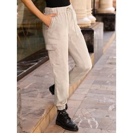 WITT Damen Hose mit Cargotaschen, sand, Gr&ouml;&szlig;e 38