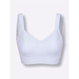 w&auml;schepur w&auml;schepur Damen BH ohne B&uuml;gel mit T&uuml;llspitze, wei&szlig;, Gr&ouml;&szlig;e 105C