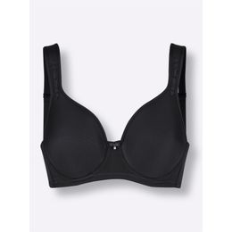 WITT Damen BH ohne B&uuml;gel mit nahtlosen Cups, schwarz, Gr&ouml;&szlig;e 95D