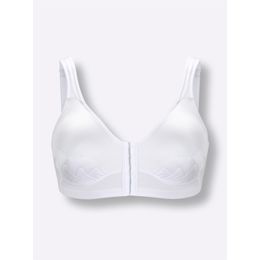 Speidel Damen Vorderverschluss-BH ohne B&uuml;gel mit vorgeformten Cups, wei&szlig;, Gr&ouml;&szlig;e 85E