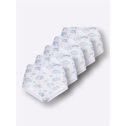 w&auml;schepur w&auml;schepur Damen Taillenslip mit auswechselbarem Gummi, wei&szlig;-bedruckt, Gr&ouml;&szlig;e 36/38